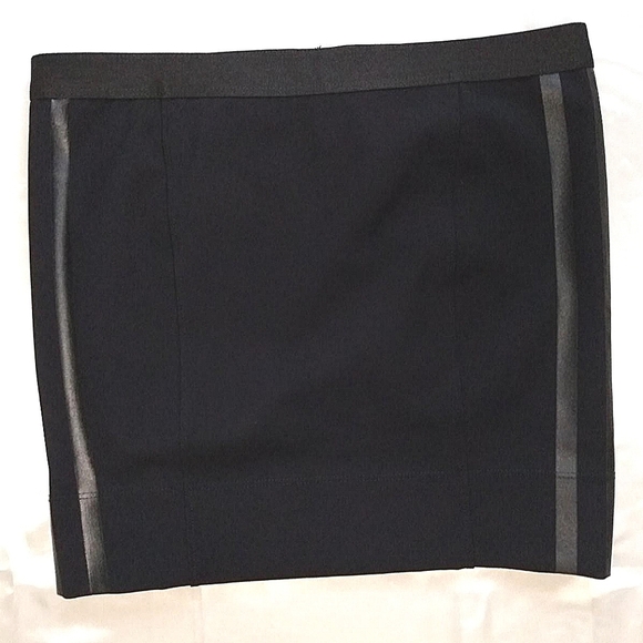 HELMUT LANG black stretch bodycon miniskirt stripes minimalist cyber ...